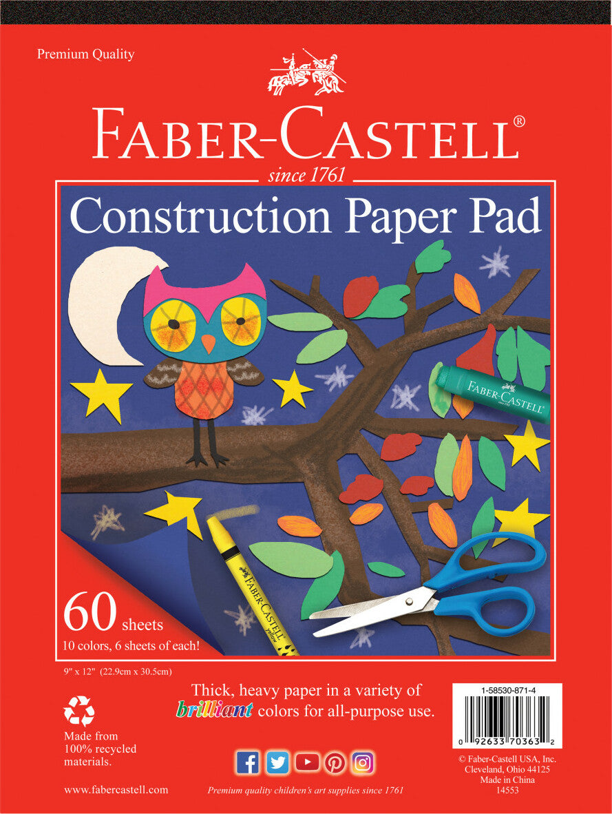 Construction Paper Pad 9" x 12" — Boing! Toy Shop
