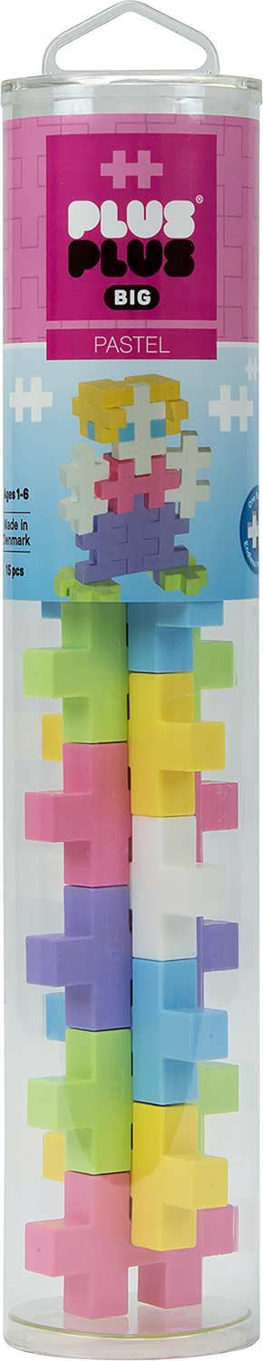 PLUS PLUS BIG 15PC TUBE PASTEL — Boing! Toy Shop