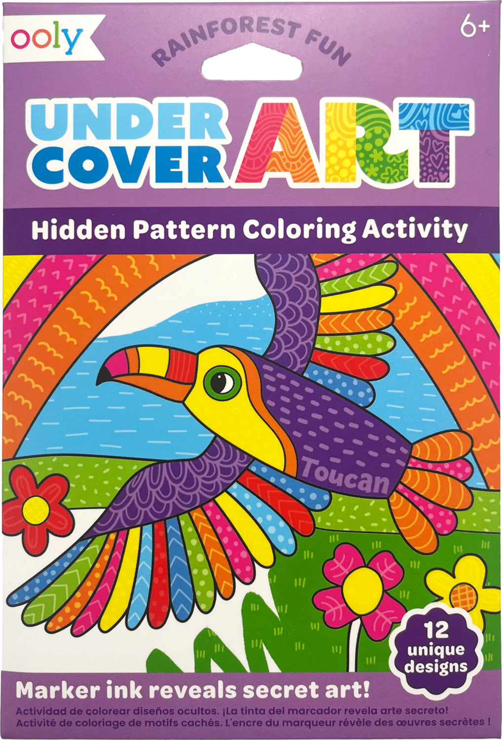 Undercover Art Hidden Pattern Coloring Activity Rainforest Fun — Boing ...